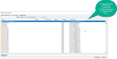 Can An Ms Outlook 2016 Custom Addin Add Columns To The Select Rooms Panel Stack Overflow