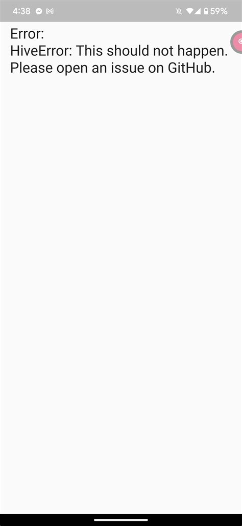 Hive Error Android 13 · Issue 524 · Cake Techcakewallet · Github
