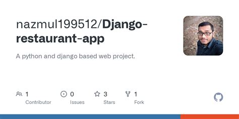 Github Nazmul199512django Restaurant App A Python And Django Based Web Project