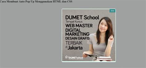 Cara Membuat Auto Pop Up Menggunakan HTML Dan CSS Kursus Website Terbaik