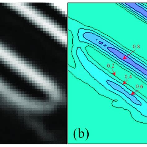 contour image of type i edge gray level distribution a the type i