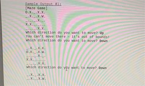 Solved Assignment 5b Maze Game 2d Arrays Can Be Used To