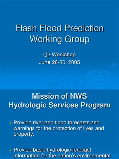 flash flood prediction national weather service flood