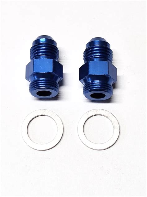 6an To 916 24 Holley And Demon Carburetor Fitting Blue Set Of 2 Ebay