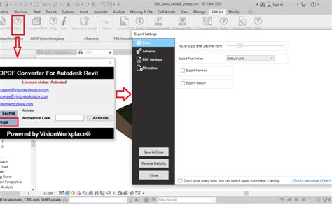 convert or export autodesk revit file to 3d pdf file vision workplace
