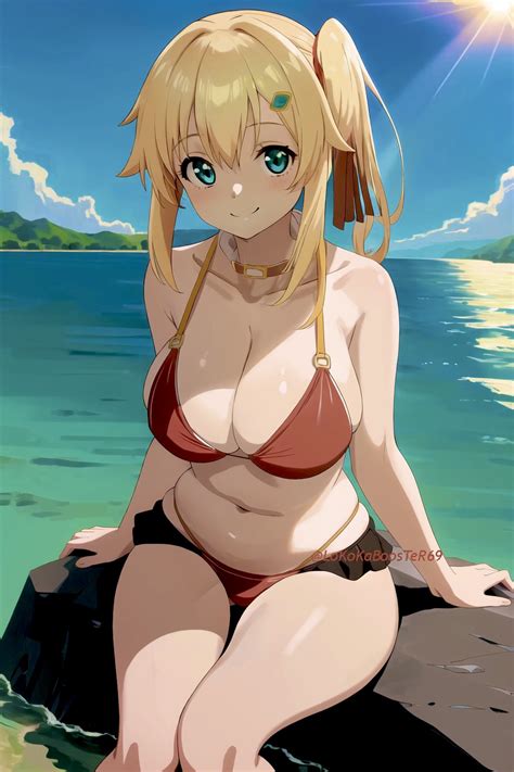 Rule 34 1girls Ai Generated Arm Support Beach Big Breasts Bikini