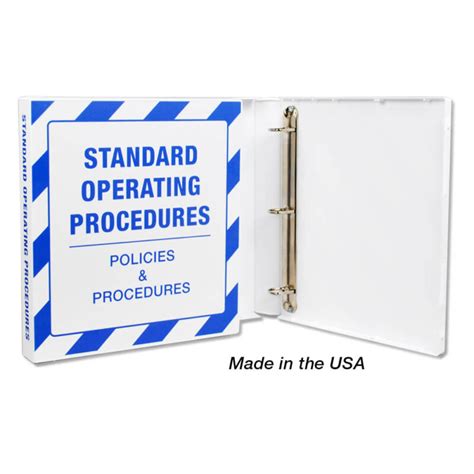 Operating Procedures Binder With Metal Binder Rings Made In The Usa