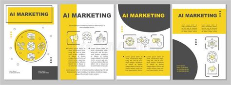 Ai Marketing Yellow Brochure Template Stock Vector Illustration Of