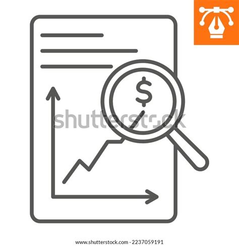 Data Analysis Line Icon Outline Style Stock Vector Royalty Free
