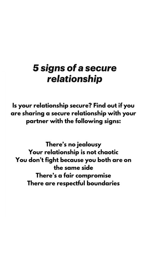 5 Signs Of A Secure Relationship Encouragement Quotes Christian Love You Quotes For Him