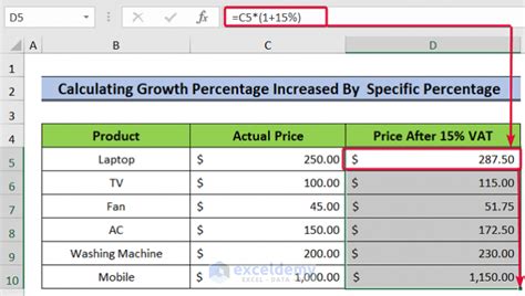 How To Calculate Growth Percentage With Formula In Excel How To Calculate Growth Percentage With Formula In Excel