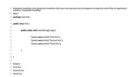 Exception Handling In Java Pptpptx
