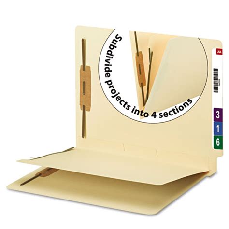Buy Fastener Folder With Divider 1 Divider Letter Size Manila 50