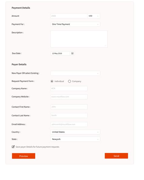 Free Wireframe Template For Payment Form