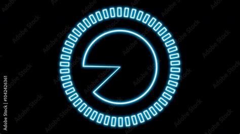 pulsating hud element blue neon scanning seamless loop 3d render display loading data