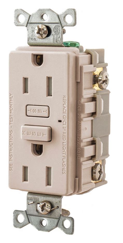 Duplex Light Almond GFCI Receptacle P GFT LA Grainger
