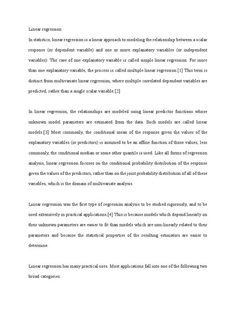 Linear Regression Pdf Linear Regression Ordinary Least Squares