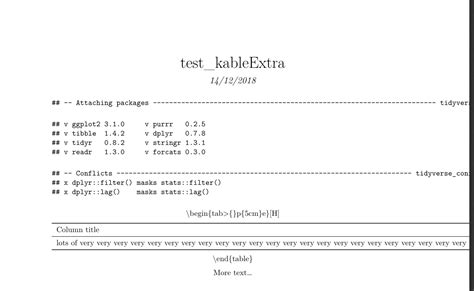 Errors With R Markdown And Kableextra Pdf Output Stack Overflow