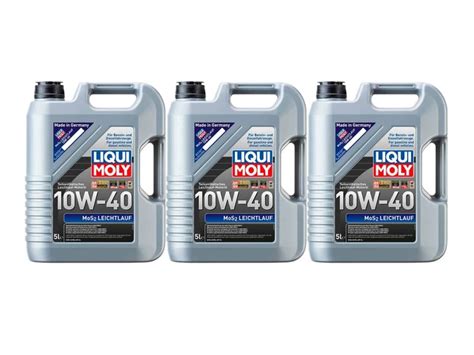 3x Original Liqui Moly 5l Mos2 Marcha Suave 10w 40 Aceite De Motor