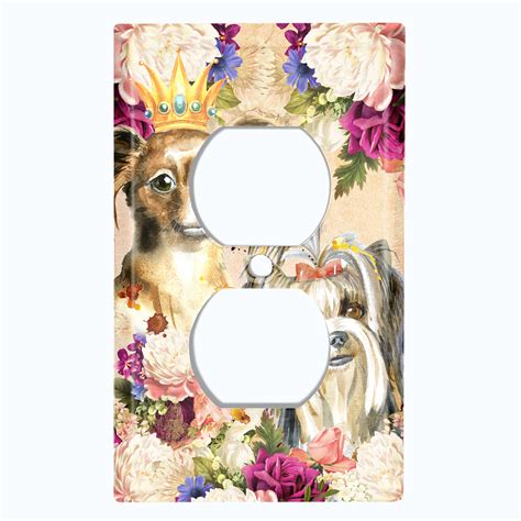 Worldacc Cute Papillon Couple Rose Flowers 1 Gang Toggle Light Switch