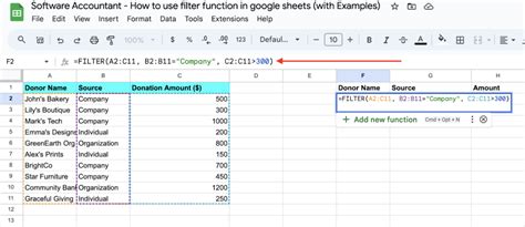 How To Use Filter Function In Google Sheets With Examples