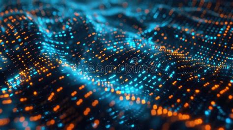 Big Data Flowing Like A Digital Wave In Cyberspace Stock Image Image