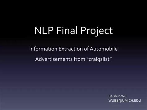Ppt Nlp Final Project Powerpoint Presentation Free Download Id6339128