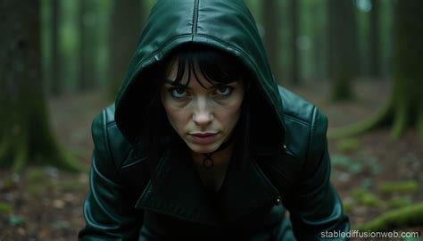 Elf Hunter In Dark Forest Stable Diffusion Online