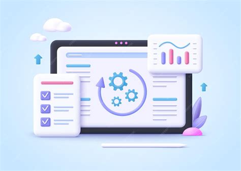 Premium Vector Concept Of Workflow Process Project Implementation 3d
