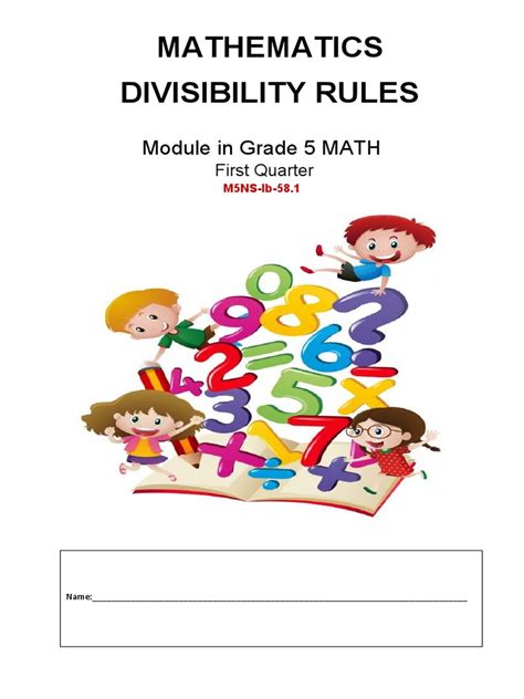 Divisibility Rules Pdf Division Mathematics Discrete Mathematics