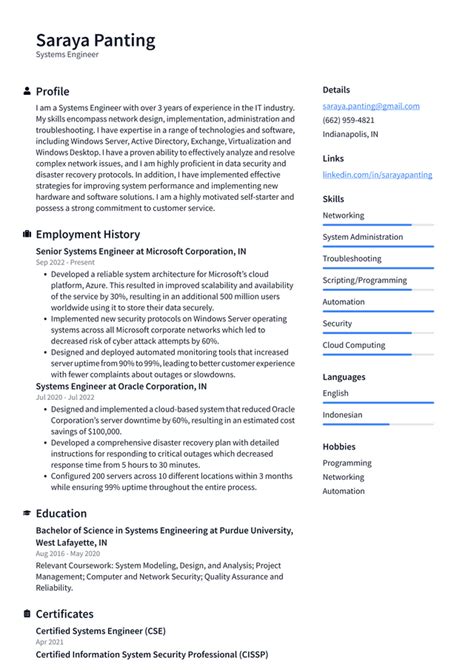 Amazon Systems Engineer Resume Examples Resumecat