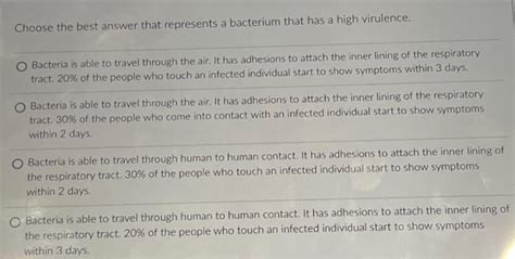 Solved Choose The Best Answer That Represents A Bacterium
