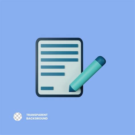 Premium Psd Contract 3d Icon Illustration