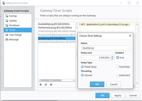 dynamic delay timer in gateway event scripts ignition inductive