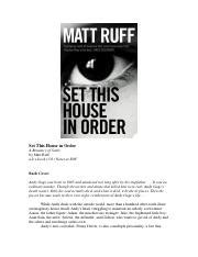Set This House In Order A Romance Of Souls By Matt Ruff Z Pdf