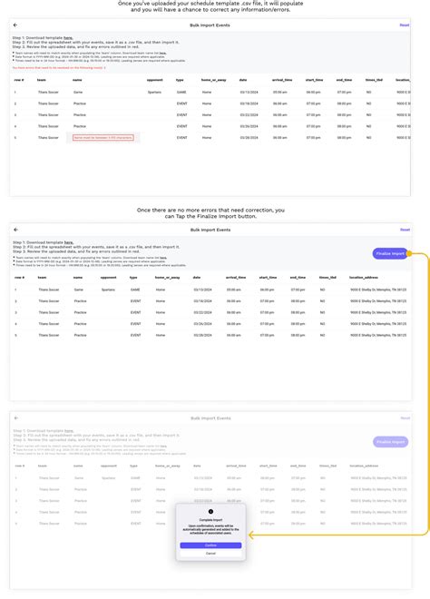 How To Bulk Upload Schedules — Praxis Sports