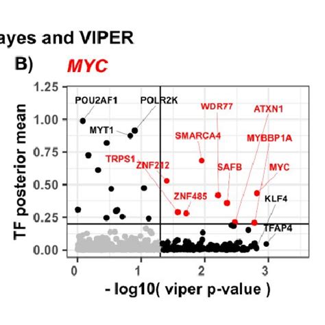 Comparison Of Active TF Predictions By Our Method Y Axis And VIPER X Download Scientific