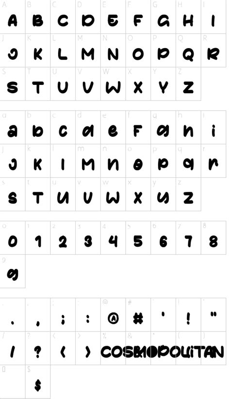 cosmopolitan regular font details