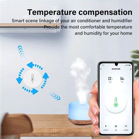 Zigbee Smart Temperature Humidity Sensor Battery Powered Indoor Outdoor Hygrometer Thermometer
