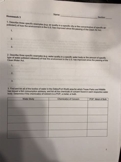solved name section homework 3 1 describe three specific