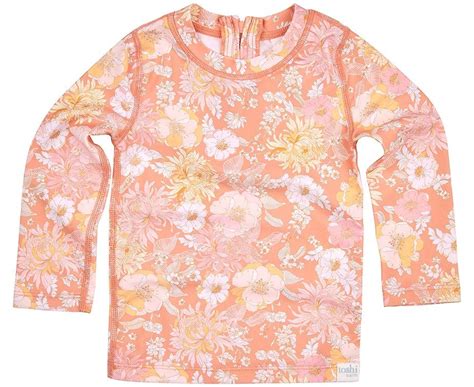 Buy Toshi Swim Rashie Long Sleeve Tea Rose Size 0 Mydeal Australia