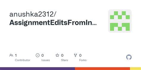 GitHub Anushka AssignmentEditsFromIndia