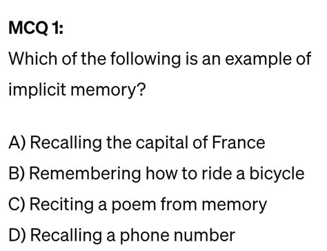 Solved Mcq 1 Which Of The Following Is An Example Of