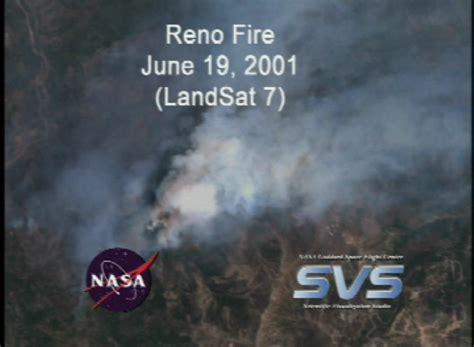 Nasa Svs Reno Fire From Landsat June 19 2001