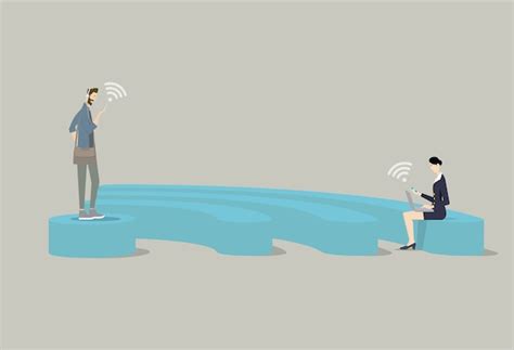 플랫 와이파이 개념 무료 벡터