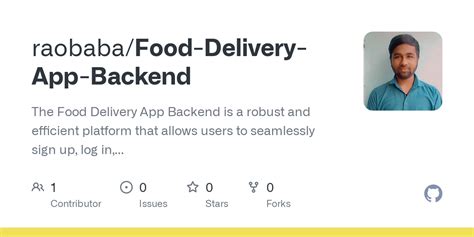 Github Raobaba Food Delivery App Backend The Food Delivery App Backend Is A Robust And