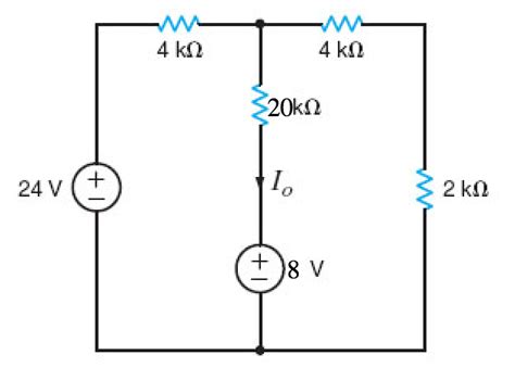 Solved Find I0 In The Circuit In The Figure Using Mesh
