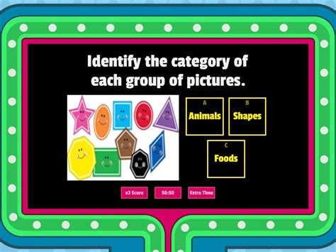 Sorting And Classifying Familiar Words Into Basic Categories Gameshow Quiz
