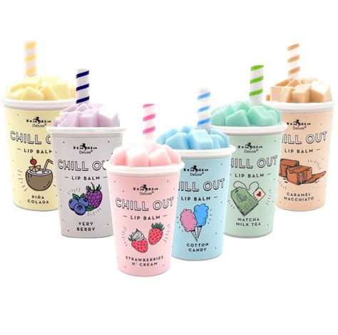 Chill Out Lip Balm 6 Piece Set Caramel Macchiato Pina Colada Cotton