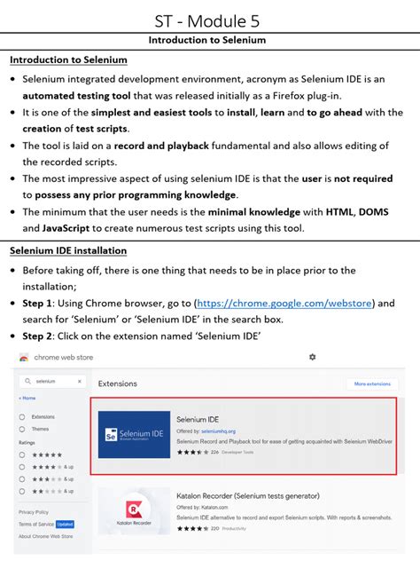 St Module 5 Introduction To Selenium Introduction To Selenium Pdf